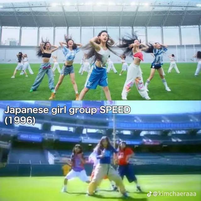 #閒聊 那些疑似New Jeans致敬的作品 - B52 留言 | Dcard