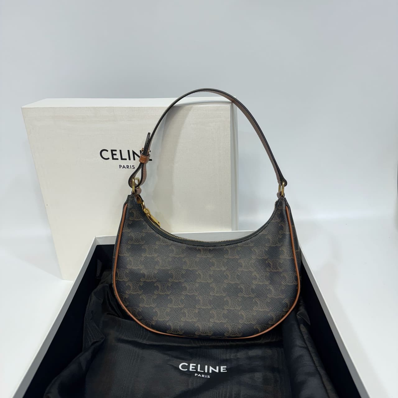 #我要賣 Celine TRIOMPHE帆布 AVA腋下包(中款） - 二手交易板 | Dcard