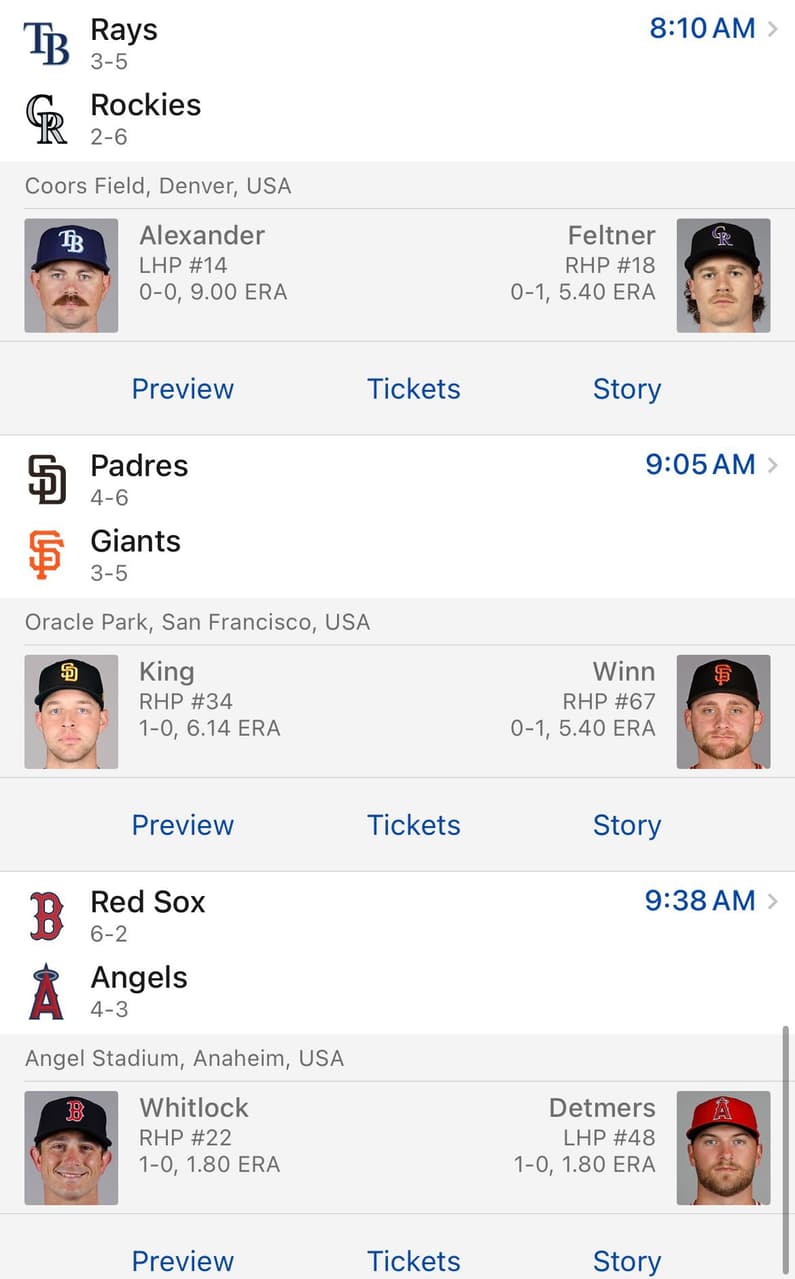 #賽事討論 2024/4/7 MLB 先發投手預告 - MLB板 | Dcard