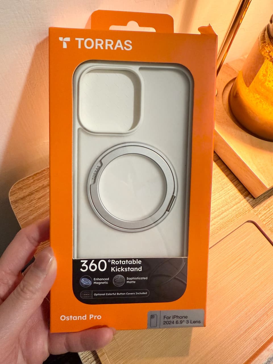 #我要賣 （已售出）(全新)TORRAS Ostand Pro MagSafe iPhone 自帶支架防摔手機殼-i16 pro max 霧面白 - 二手交易板 | Dcard