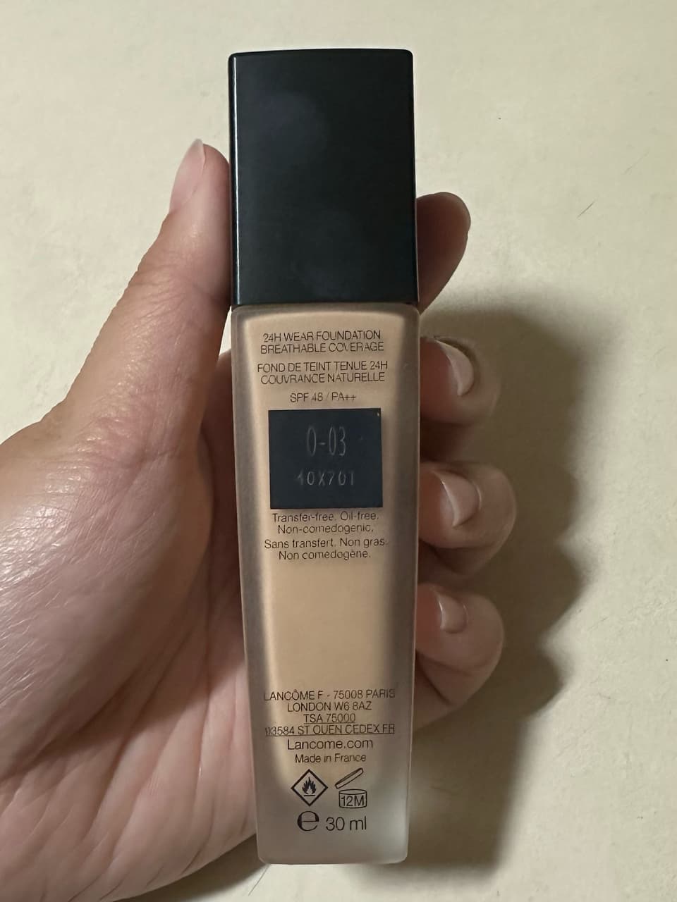 #我要賣 蘭蔻零粉感超持久粉底液 色號O-03（加贈超緊顏多肽抗痕霜5ml) - 二手交易板 | Dcard