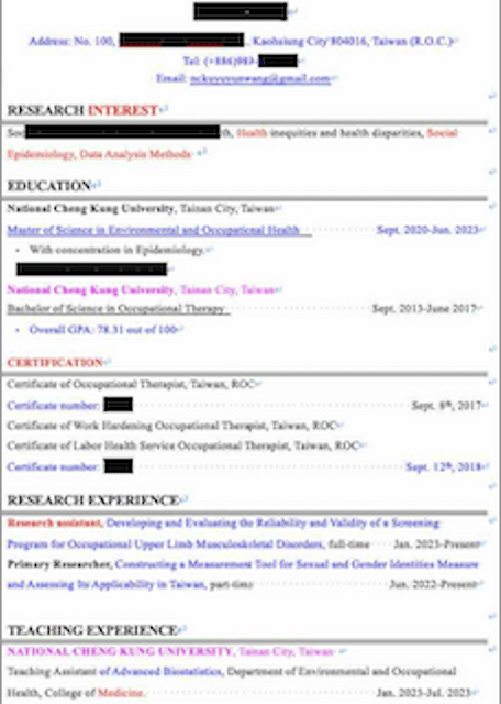 #經驗分享 CV 基礎格式 - 留學板 | Dcard