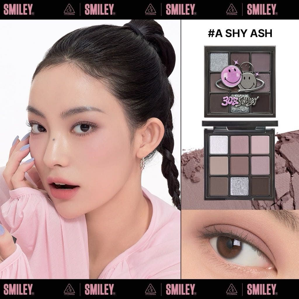 三款3CE x SMILEY聯名美妝分享 低飽和腮紅必須收🥺灰粉色系眼影推薦秋冬必備 顯氣色百搭土色唇膏 粉質最好的眼影腮紅 新手彩妝 韓系美妝 韓國🇰🇷 - 新莊吳卓源𐂂 (@cora ...