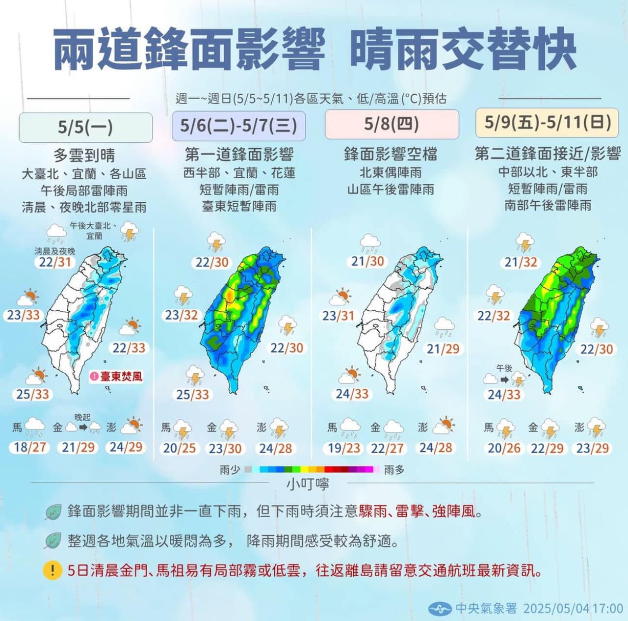 一週台灣氣象天氣一次看！Taiwan weather for a week！多吉懶人包 - 閒聊板 | Dcard