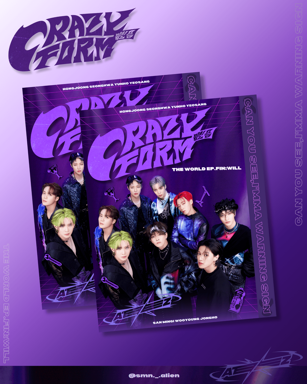 #分享 🌙𝔸𝕋𝔼𝔼ℤ ℂℝ𝔸ℤ𝕐 𝔽𝕆ℝ𝕄 ℙ𝕒𝕣𝕥.𝟛 ℙ𝕆𝕊𝕋𝔼ℝ 𝕀𝔹𝕆ℕ列印🐰 - ATEEZ板 | Dcard