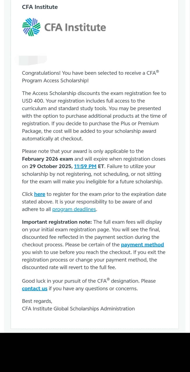 cfa奖学金 - 港澳日常板 | Dcard