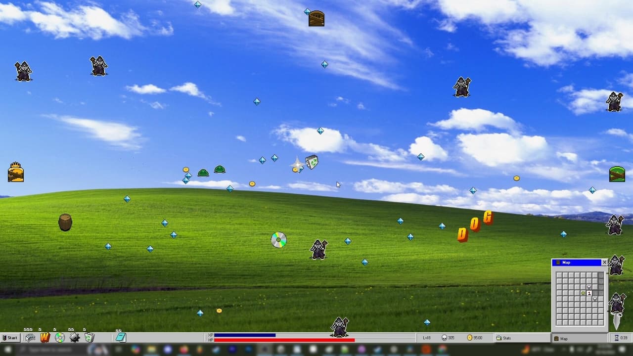 以WinXP桌面為戰場，Steam《桌命倖存者98》資源回收桶保命生存戰用接龍撲克牌擊退敵人 - 獨立遊戲板 | Dcard