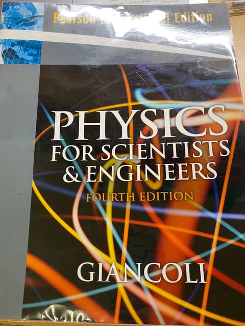 求Giancoli physics for scientists and engineers 4e 詳解！ - 書籍板 | Dcard