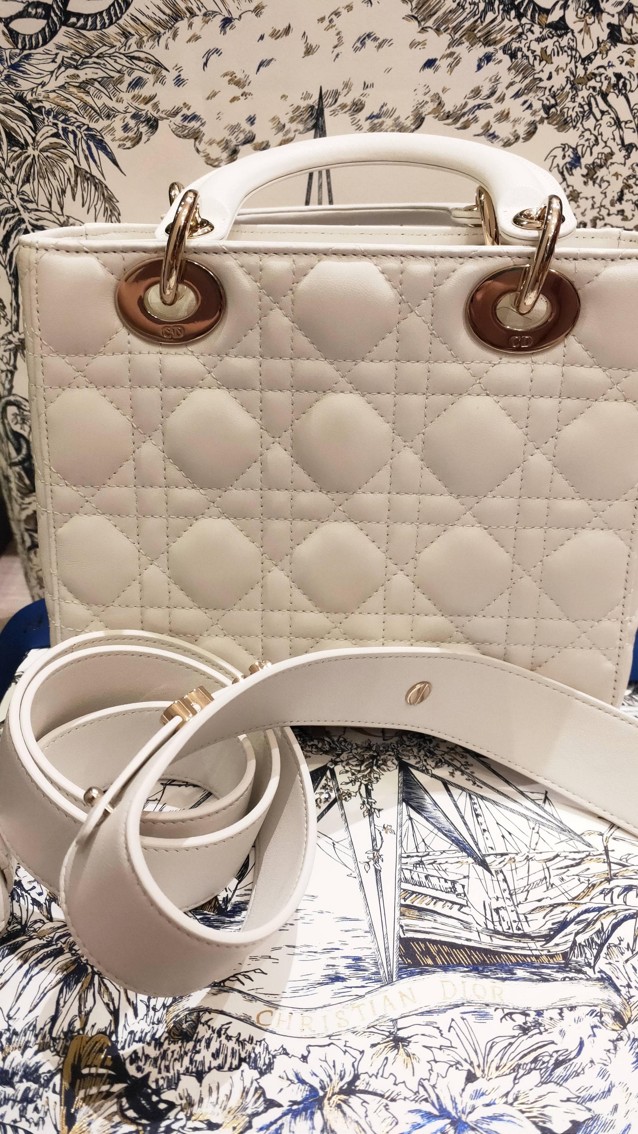 #分享 【🐠的Dior收藏】白、灰Lady Dior+小雞黃限定名片夾+2023新年禮 - 精品板 | Dcard