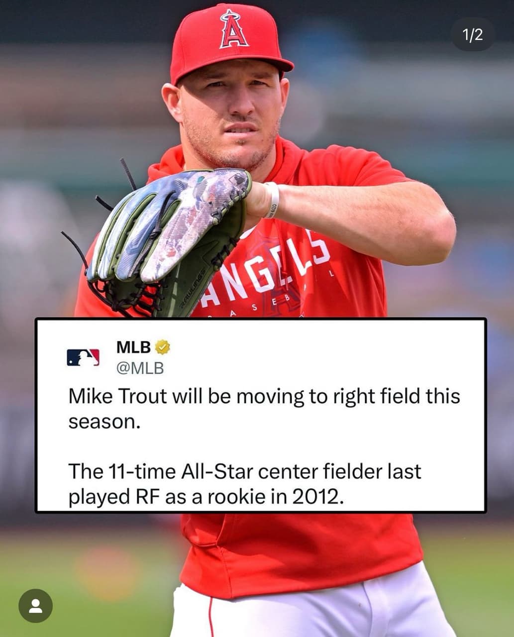 #討論 Mike Trout 本季將會移防右外野 - MLB板 | Dcard
