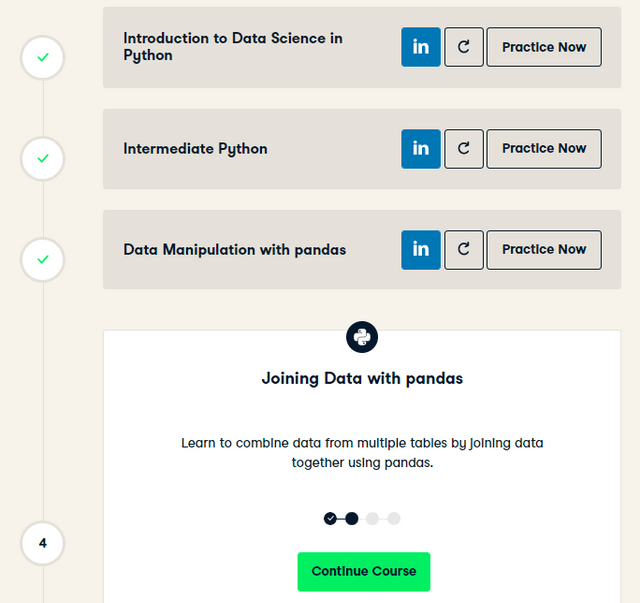 #程式語言 DataCamp 使用心得與費用公開 學習Python數據分析 文末附上2022 60% off 折扣連結 請自行服用 - 課程板 ...