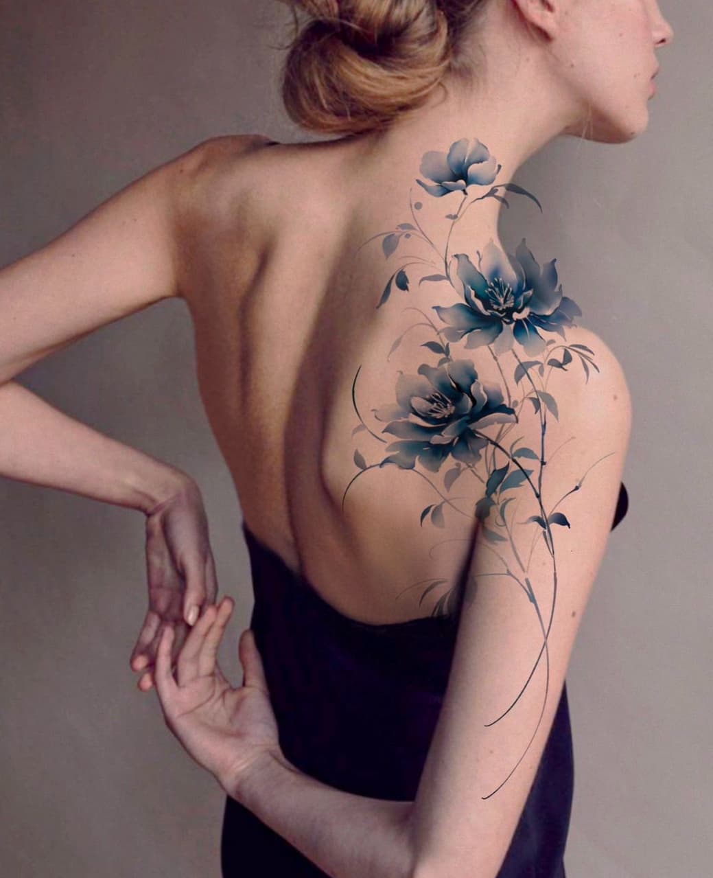 刺青認領圖 - 水墨 牡丹 - ttt (@tina_ttt) | Dcard