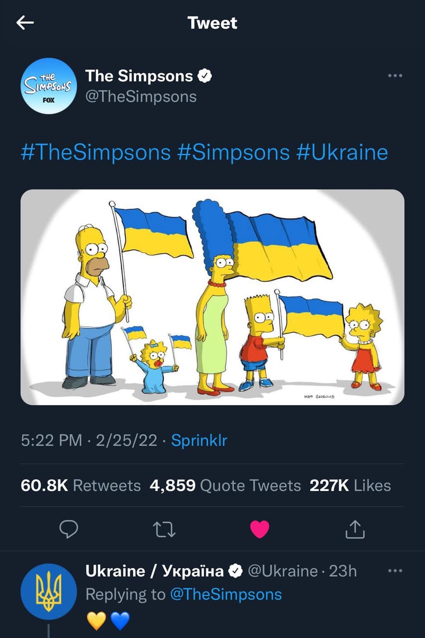 The Simpsons are with Ukraine 🇺🇦 - 有趣板 | Dcard