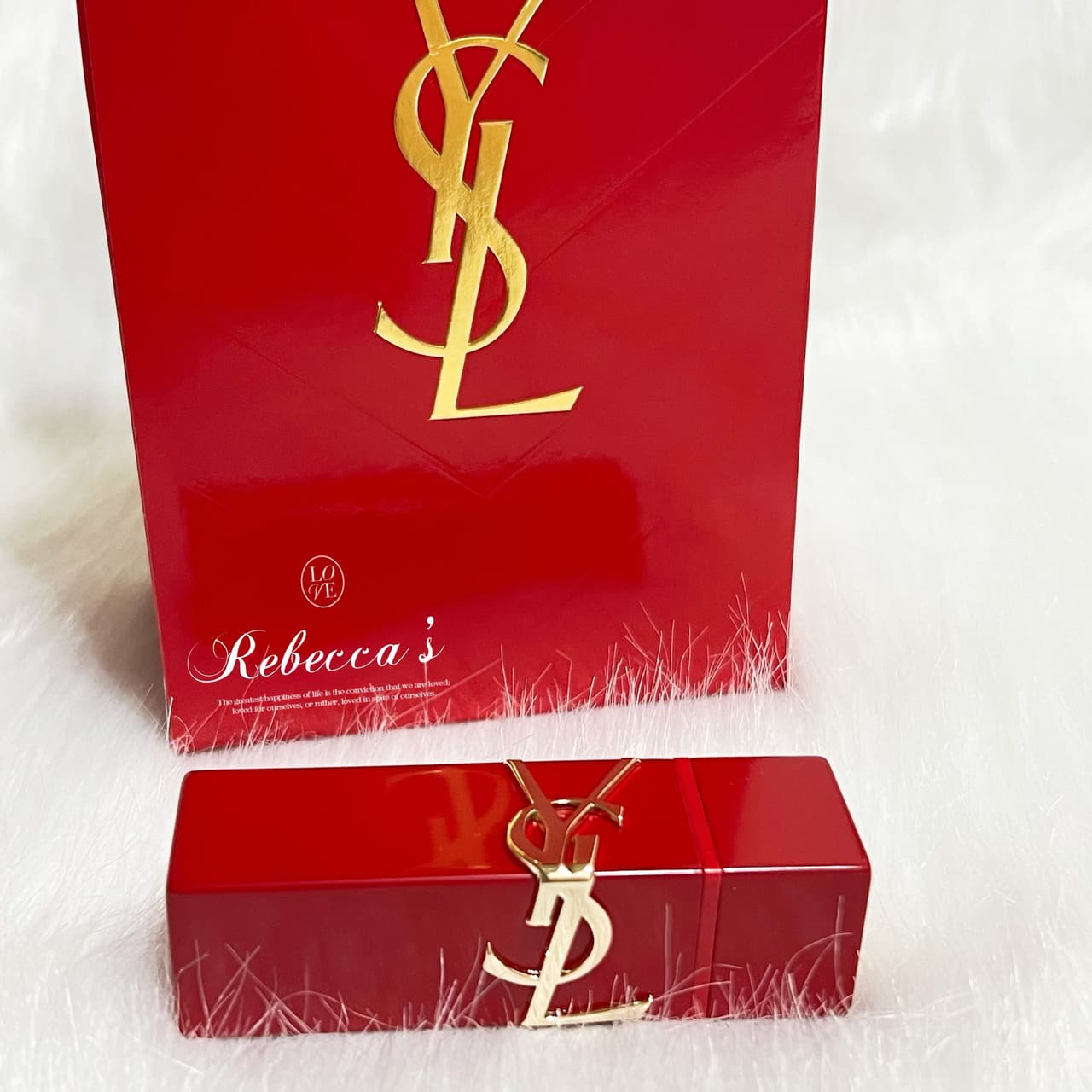 #開箱 𝕐𝕊𝕃奢華緞面唇膏#NM 裸色天花板 大膽赤紅管身 - 美妝板 | Dcard