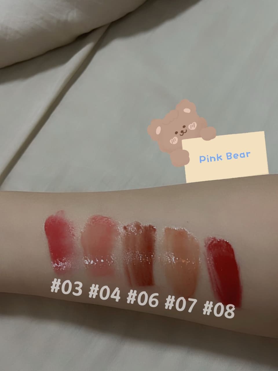 #試色 Pink bear🐻水精華唇膏試色 - 美妝板 | Dcard