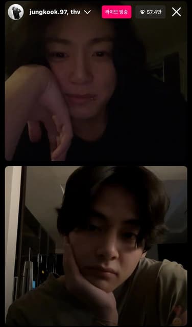 #分享 #theqoo熱門 因為防彈少年團V的提案而促成的V & 柾國初次Insta聯合直播 ( 觀看次數 ) - BTS板 | Dcard