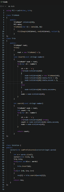 2416. Sum of Prefix Scores of Strings 解題紀錄 - 佛朗火箭製造基 (@supersonico) | Dcard