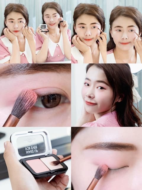 #試色 新手也能打造清新初戀妝容 #MAKE UP FOR EVER 眼妝之巔 - 美妝板 | Dcard
