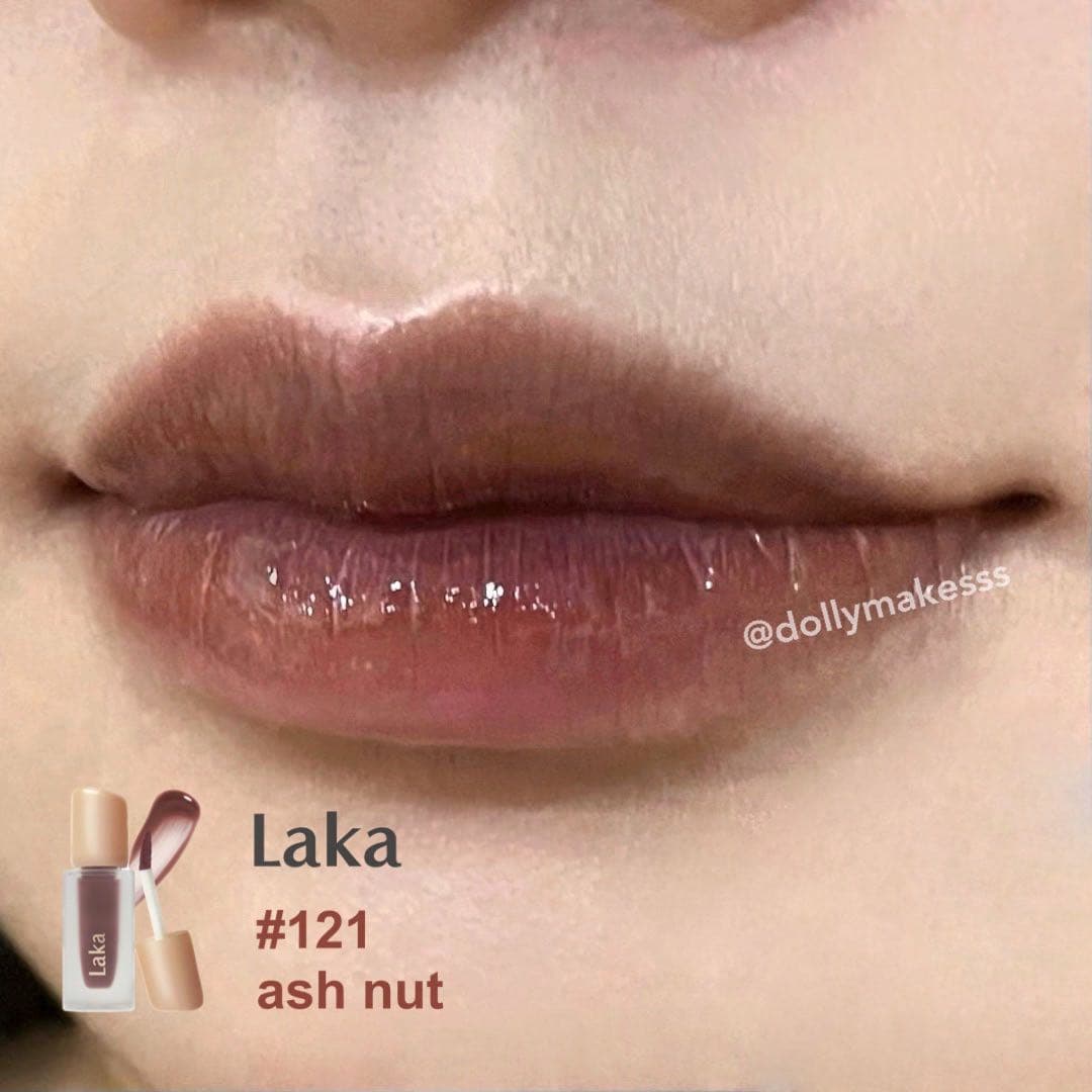 #試色 laka果然持久水光唇釉新色🤎121 - 美妝板 | Dcard
