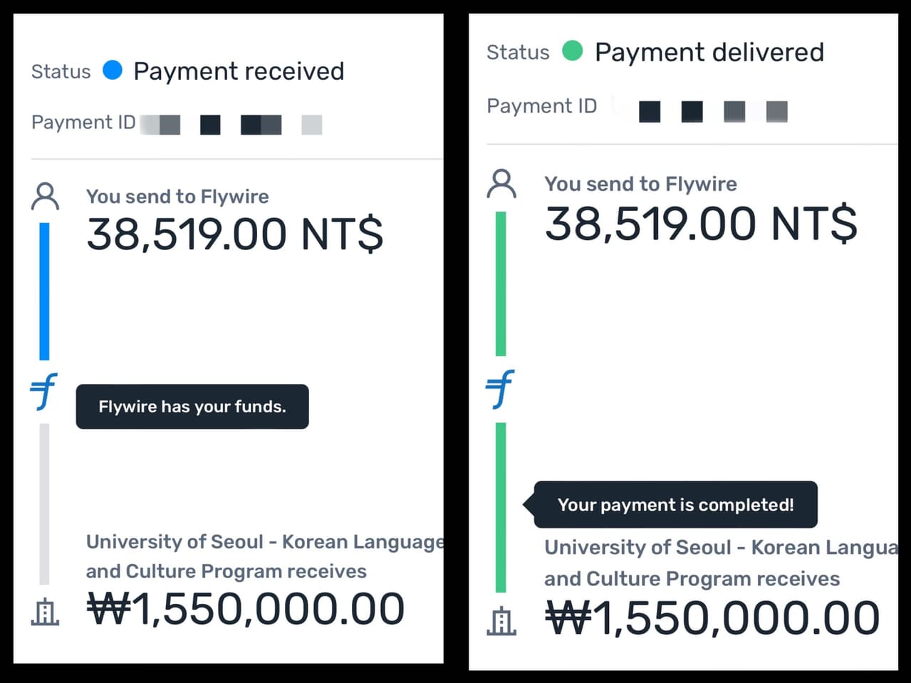 #資訊 2024首爾市立大語學堂繳費全記錄(feat. Flywire) - 韓國生活板 | Dcard