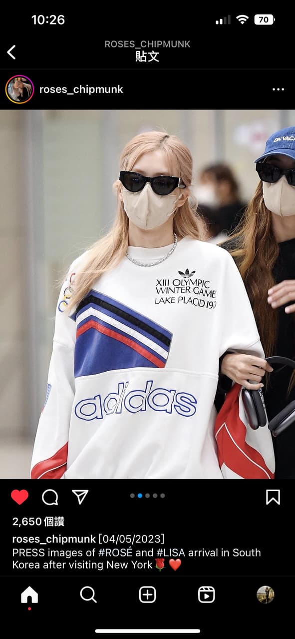 #時尚 Rose 身上的adidas - BLACKPINK板 | Dcard