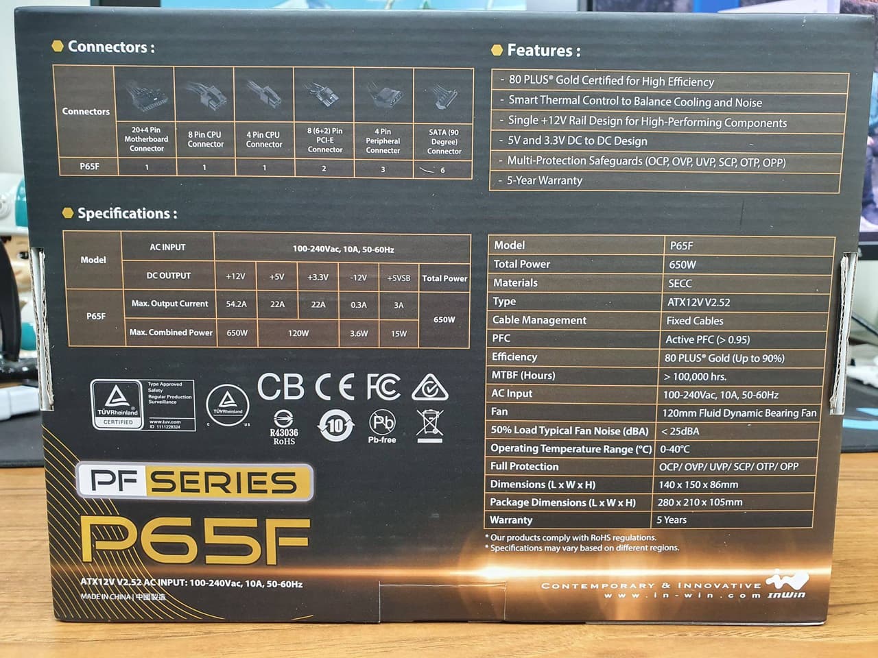 #開箱 InWin迎廣 P65F 650w 金牌直出Power - 3C板 | Dcard