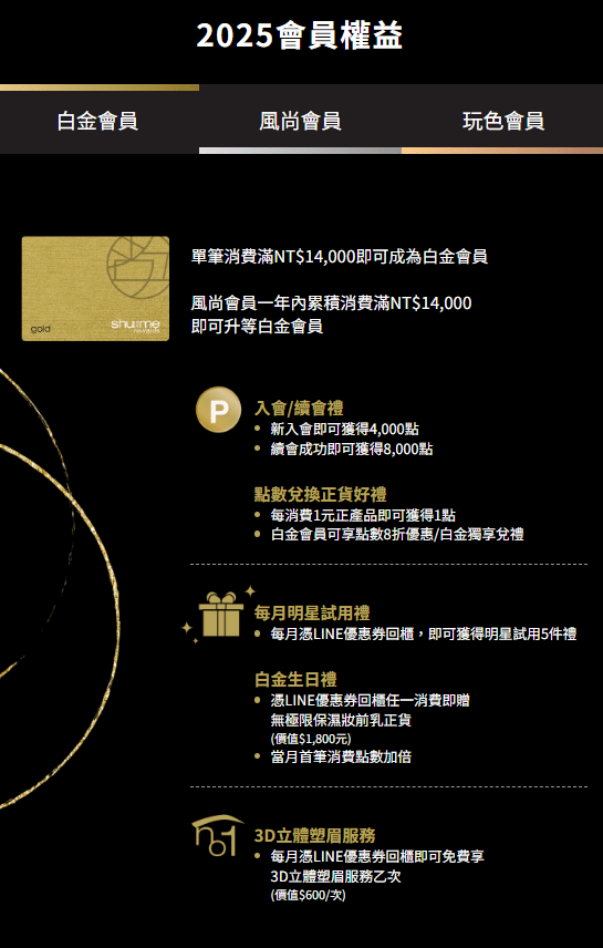 #情報 2025專櫃會員制度整理 - B44 留言 | Dcard