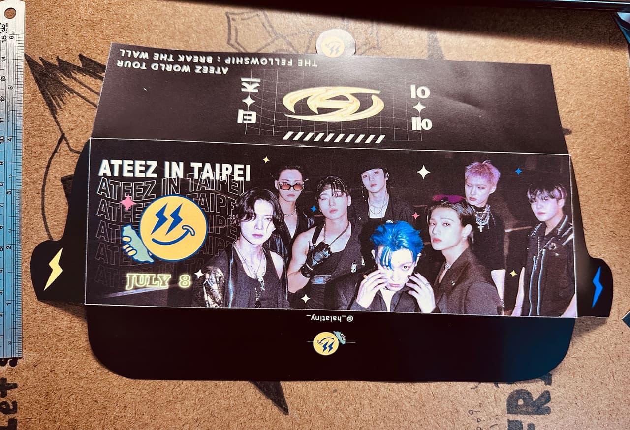 #分享 #應援 ATEEZ WORLD TOUR 2023台灣場自製票套/票夾 - ATEEZ板 | Dcard
