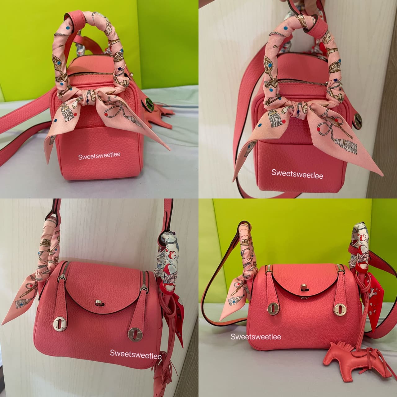 #開箱 Hermès Mini Lindy 8w粉💕twilly綁帶分享 - 精品板 | Dcard