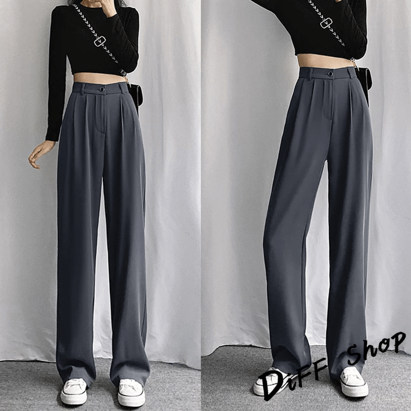 ⏰限時優惠📢顯瘦挑高穿搭‼️【DIFF】韓版小個子高腰直筒垂感休閒西裝褲🥰女生長褲 休閒風高腰西裝褲💕 - 瑪奇瑪奇 (@makemake2023) | Dcard