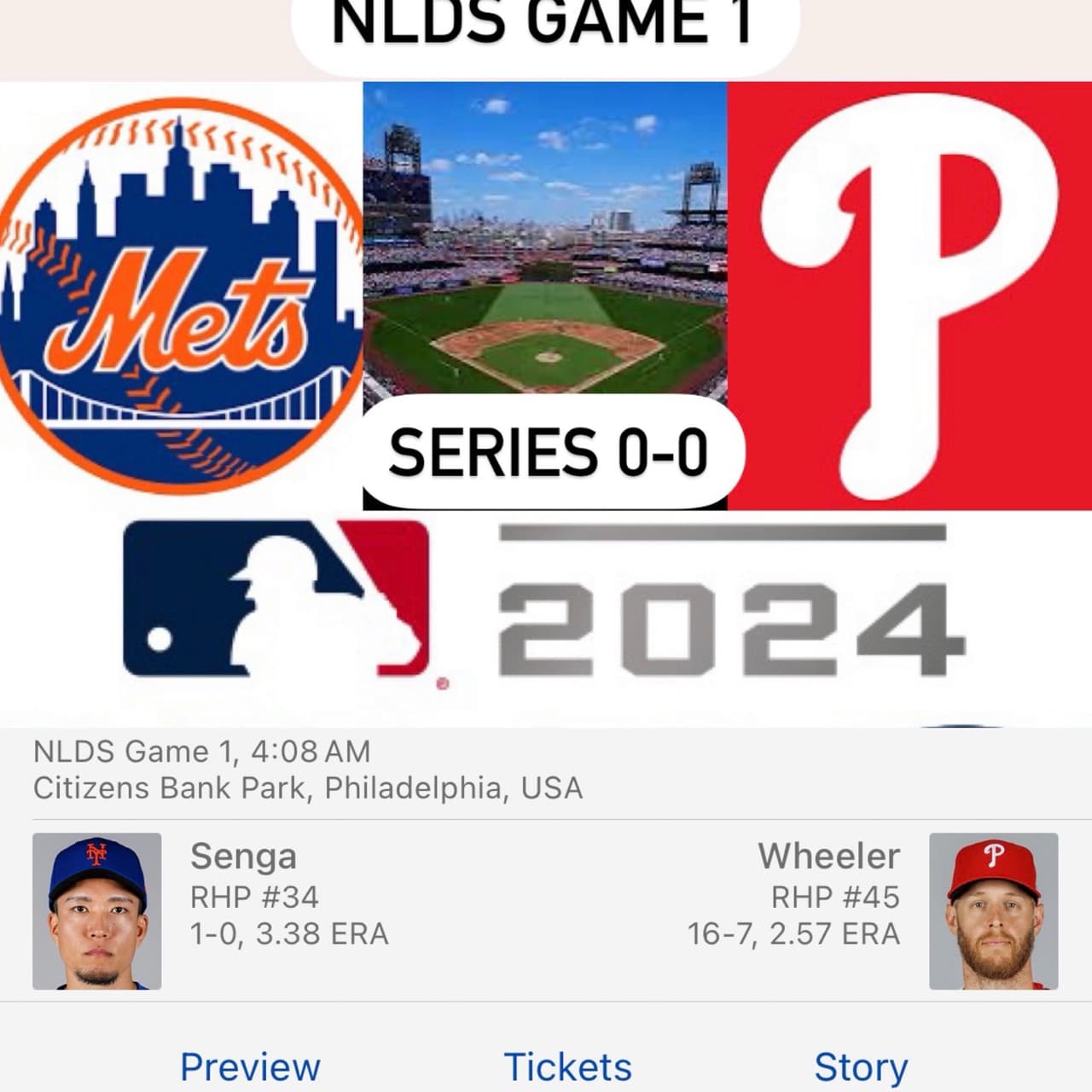 2024 MLB NLDS G1 / 大都會 VS. 費城人 / 個版閒聊 - 笑一笑投入你懷裡然後撒嬌 (@crybaby_9035) | Dcard