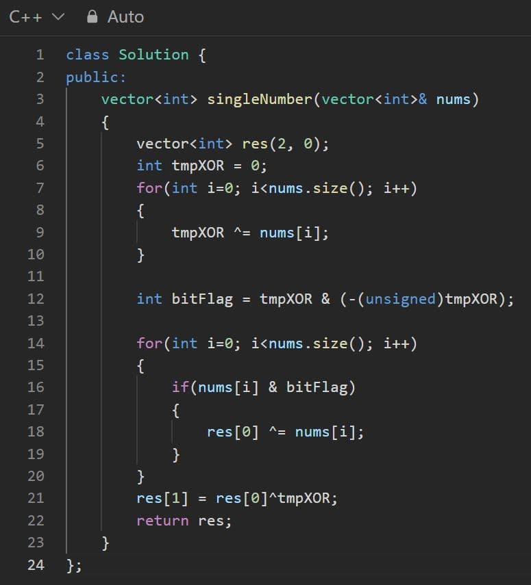 260. Single Number III 解題紀錄 - 佛朗火箭製造基 (@supersonico) | Dcard