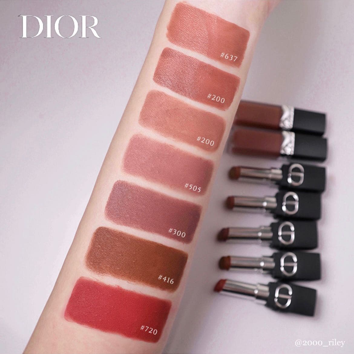#試色 Dior新品秋冬不沾杯美色！超完美持久唇膏&唇露7色 - 美妝板 | Dcard
