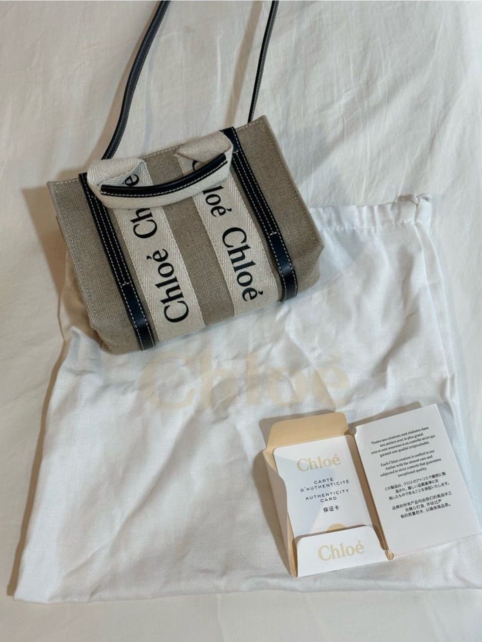 #售二手 #售二手 Chloe mini woody 深藍 帆布包 - 二手交易板 | Dcard