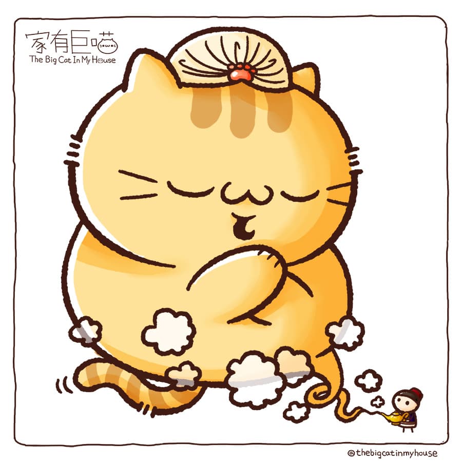 我乃神燈巨喵，說出你三個願望吧~喵 I am the magical lamp big cat,speak your three wishes~meow - 家有巨喵 ...