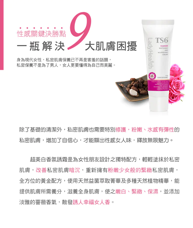 Dr.情趣｜TS6護一生｜超美白香氛誘人霜｜女性私密處保養 - 西斯板 | GOODY 好物研究室