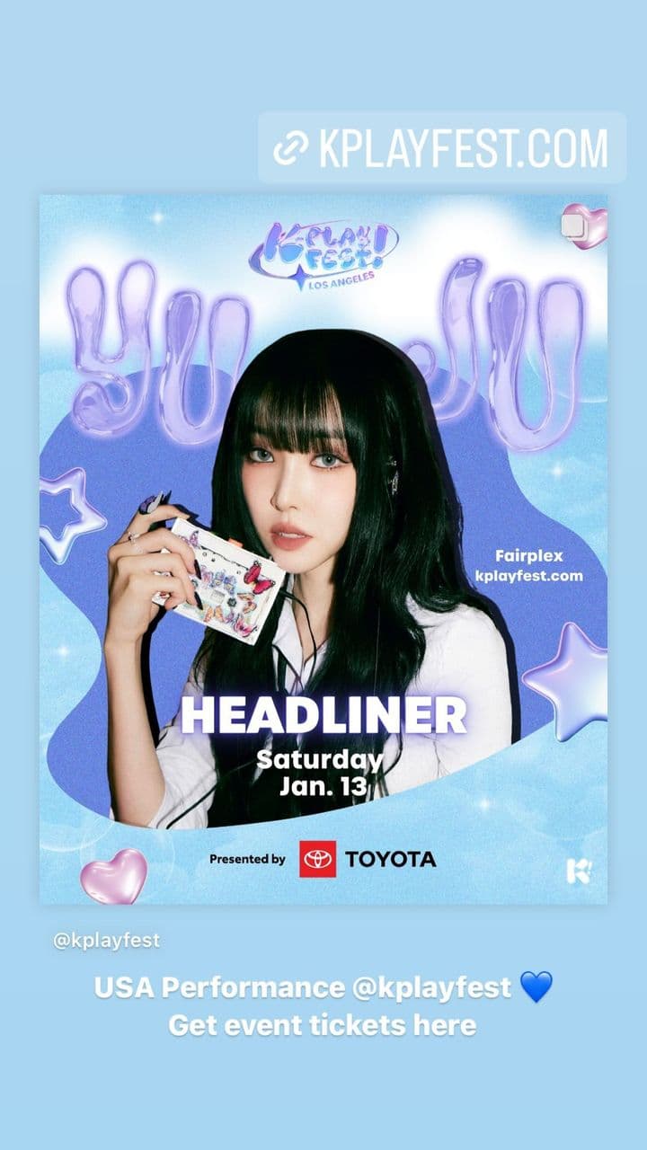 #官方 231205 Yuju - 洛杉磯 K-PLAY! FEST (1/13) 售票/ Yuju IG 限動更新 - GFRIEND板 | Dcard