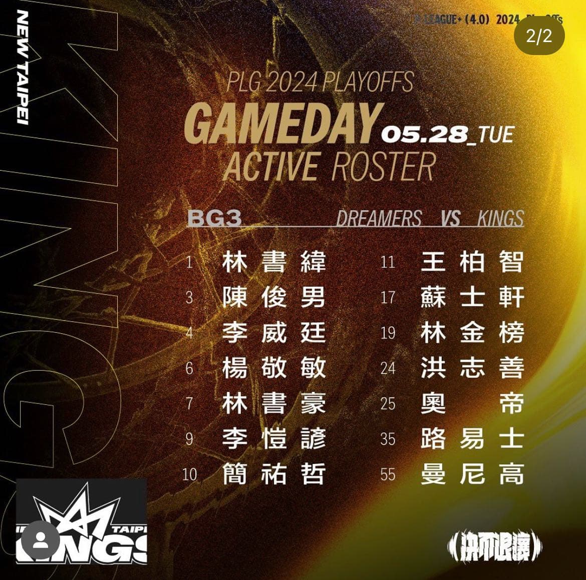 #討論 2024/5/28 P LEAGUE+ / 夢想家☁️ VS. 國王🫅 / G3 賽事討論區（系列賽 1-1） - 籃球板 | Dcard