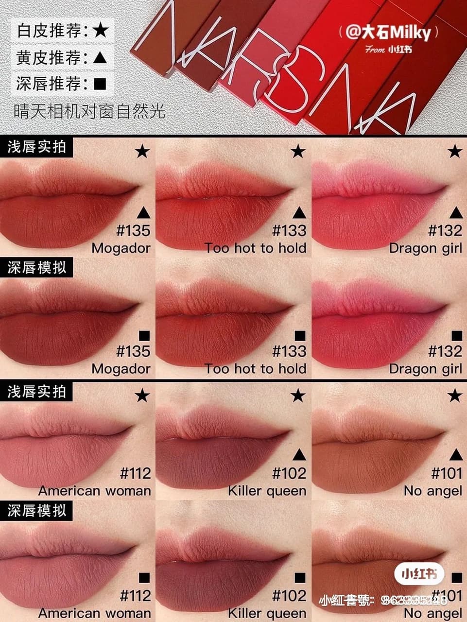 #試色 NARS新唇膏也太美了吧！！！#Too hot to hold 黃皮友好 - 美妝板 | Dcard