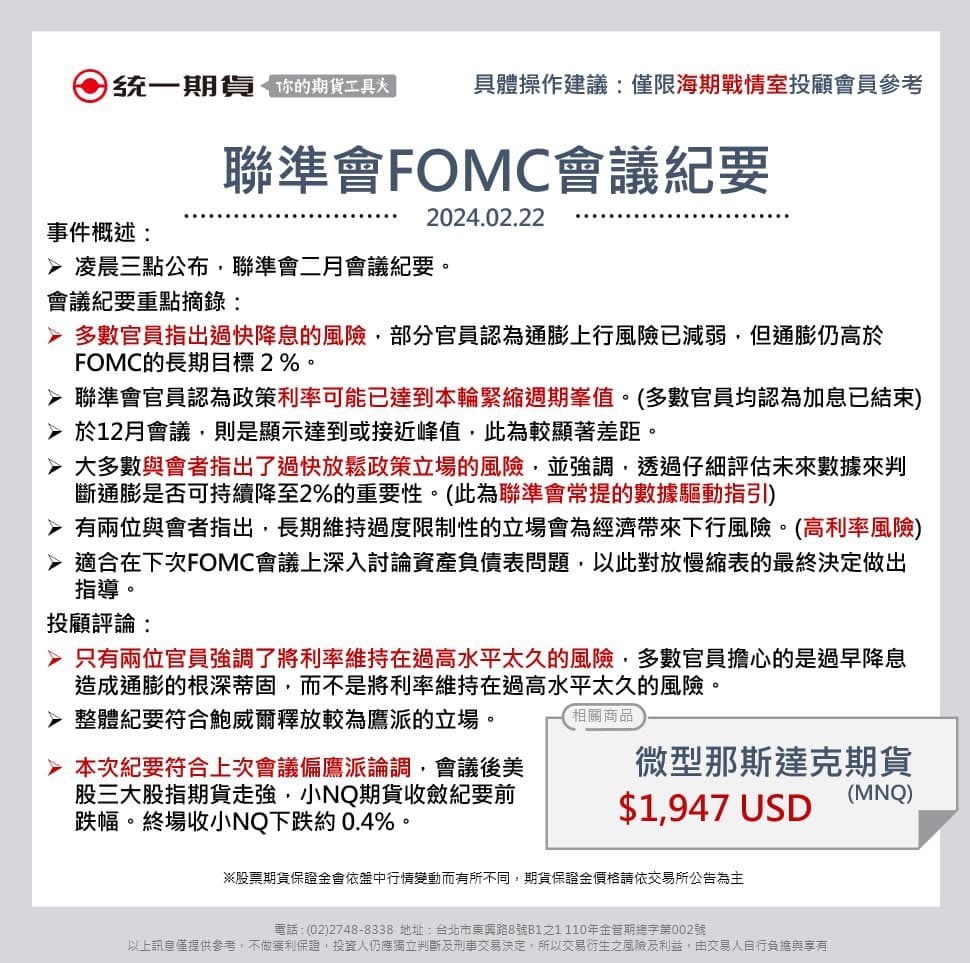 02/22 FOMC會議、輝達財報 - 理財板 | Dcard