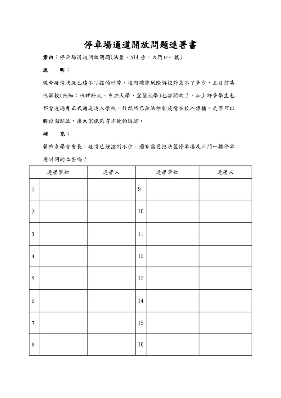 校園開放連署~ 輔仁大學板 Dcard