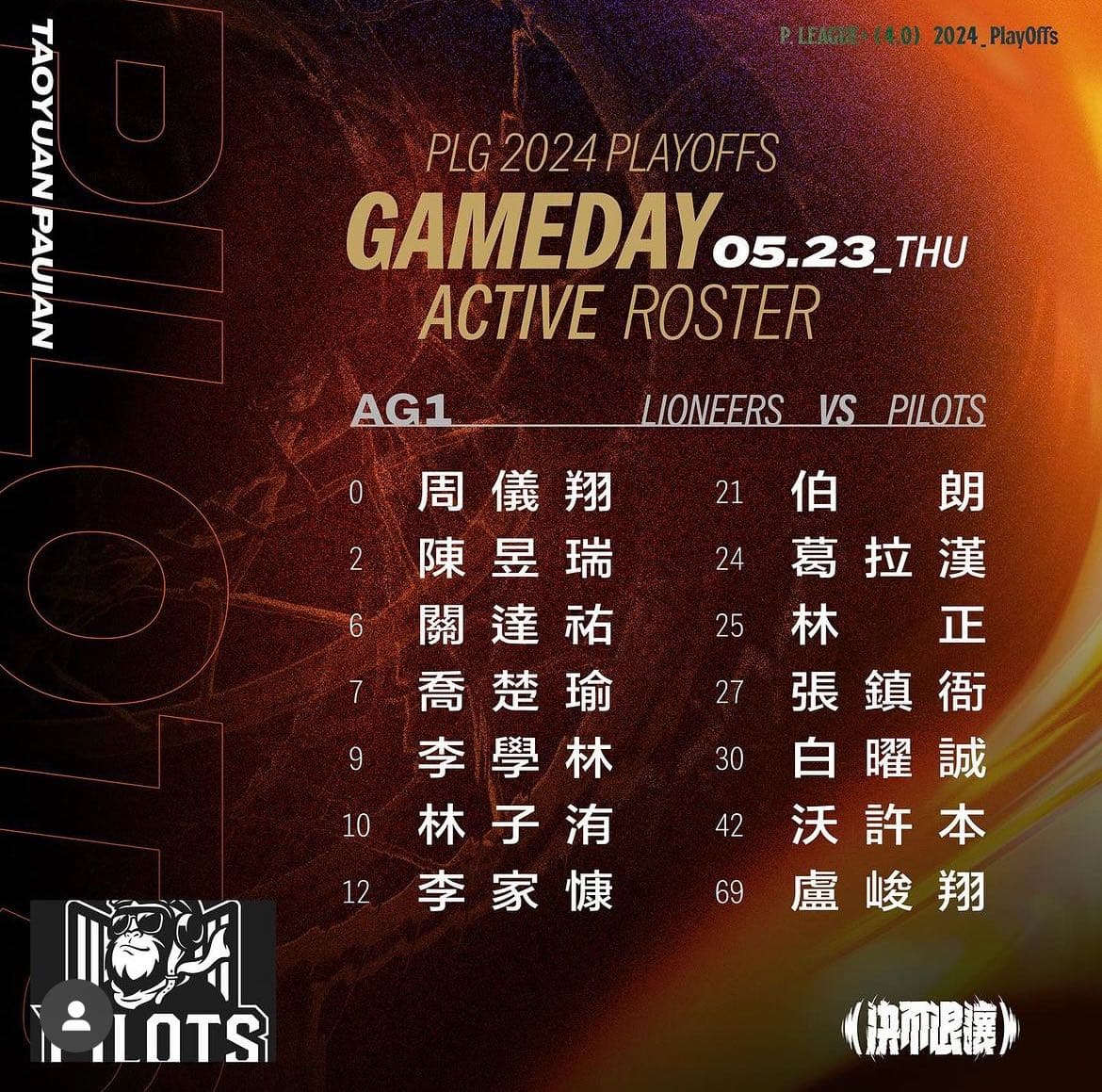 #討論 2024/5/23 PLG 季後賽第一輪 / 攻城獅🦁 VS. 領航猿🦍 / G1 賽事討論區（系列賽 0-0） - 籃球板 | Dcard