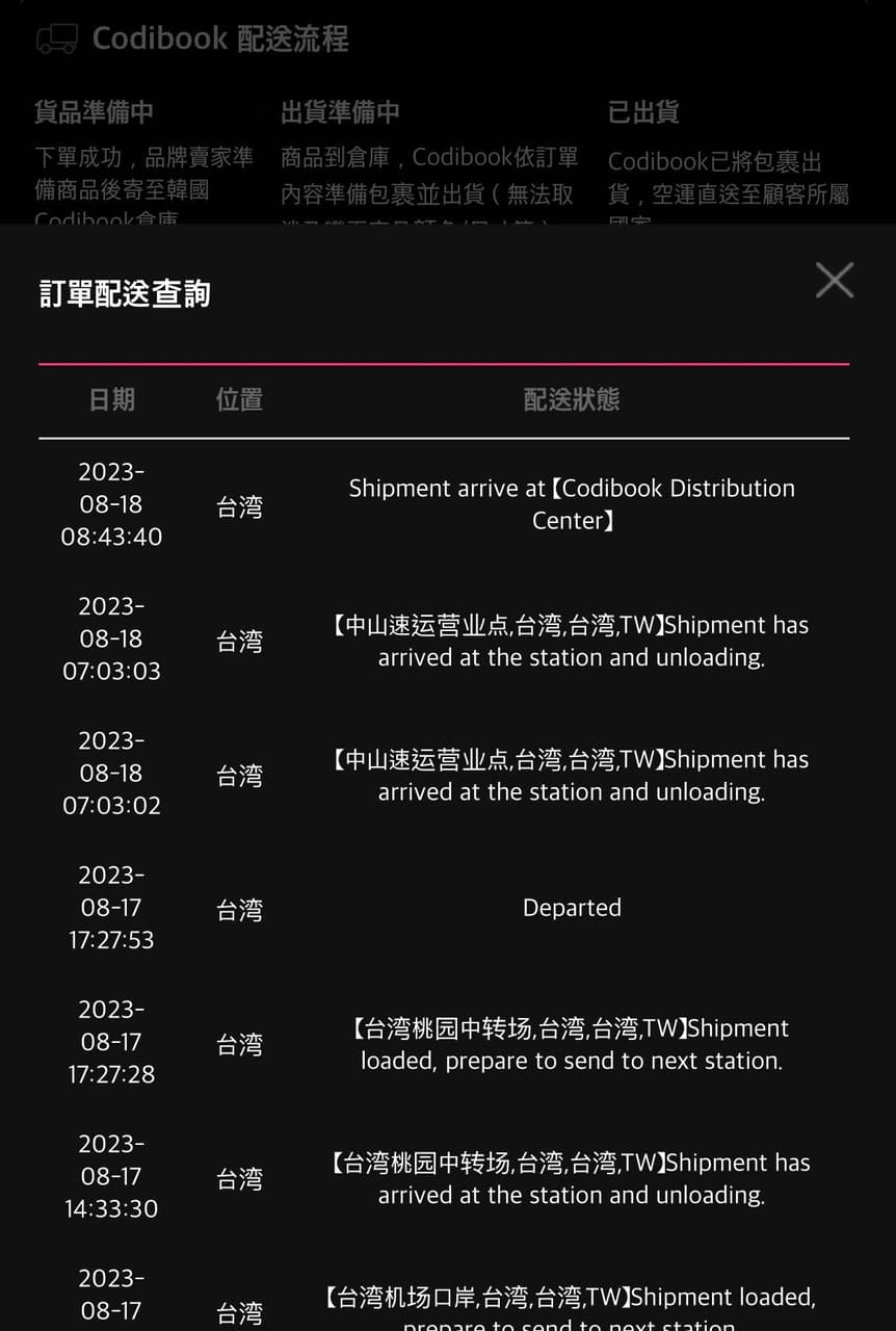 Codibook運送問題 - 網路購物板 | Dcard