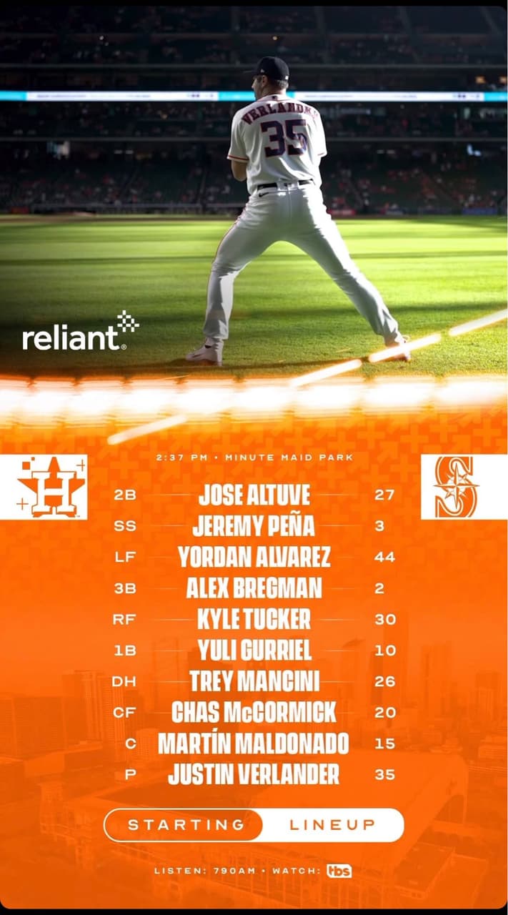 2022.10.12 美聯分區系列賽 G1 西雅圖水手 vs. 休士頓太空人 賽事討論區 - MLB板 | Dcard