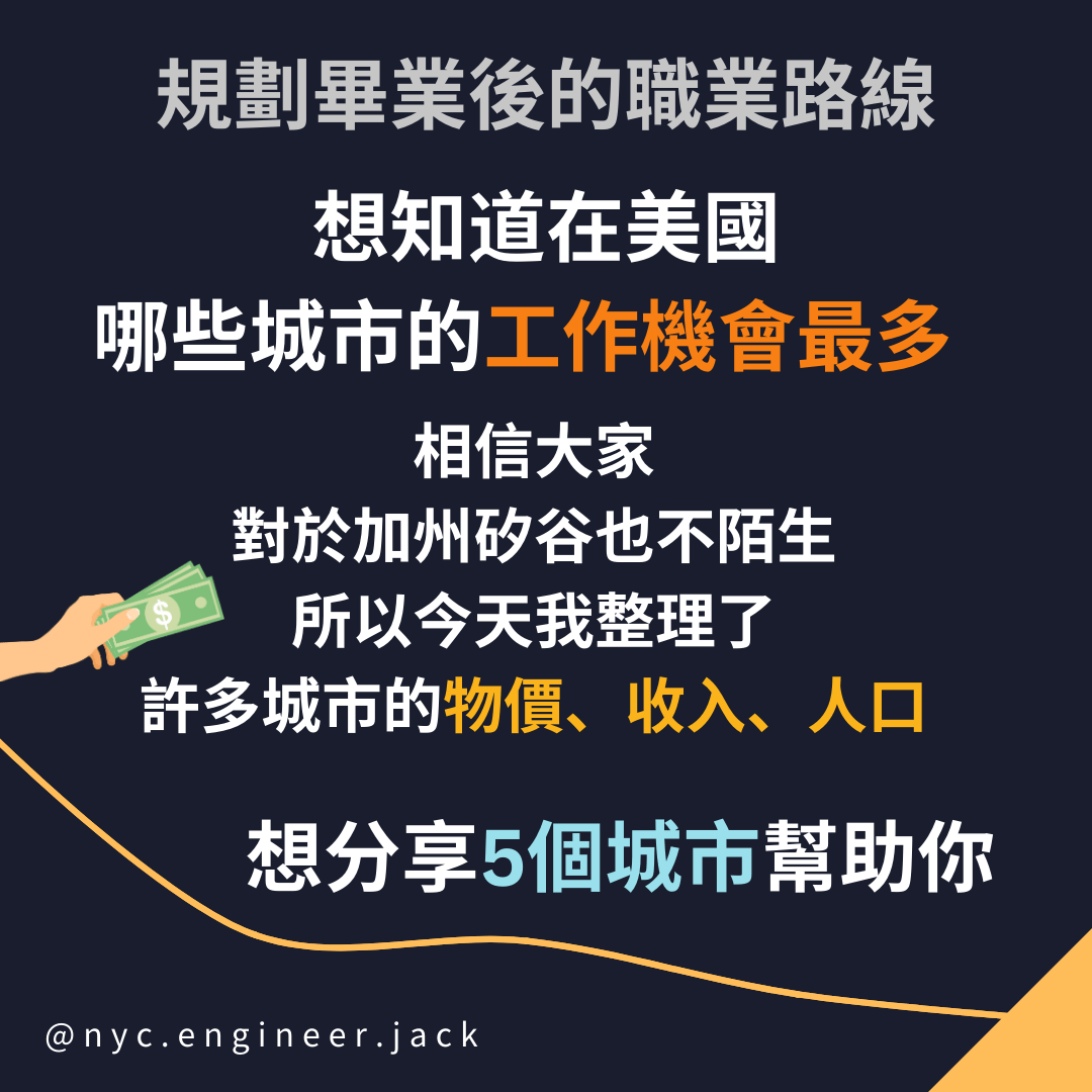 美國哪個城市工作最多 - 紐約工程師Jack (@nyc_engineer) | Dcard