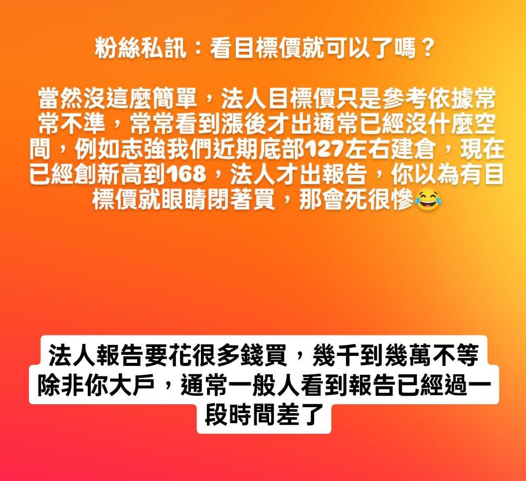 關於法人目標價 - 金金小資 (@fir_8888) | Dcard