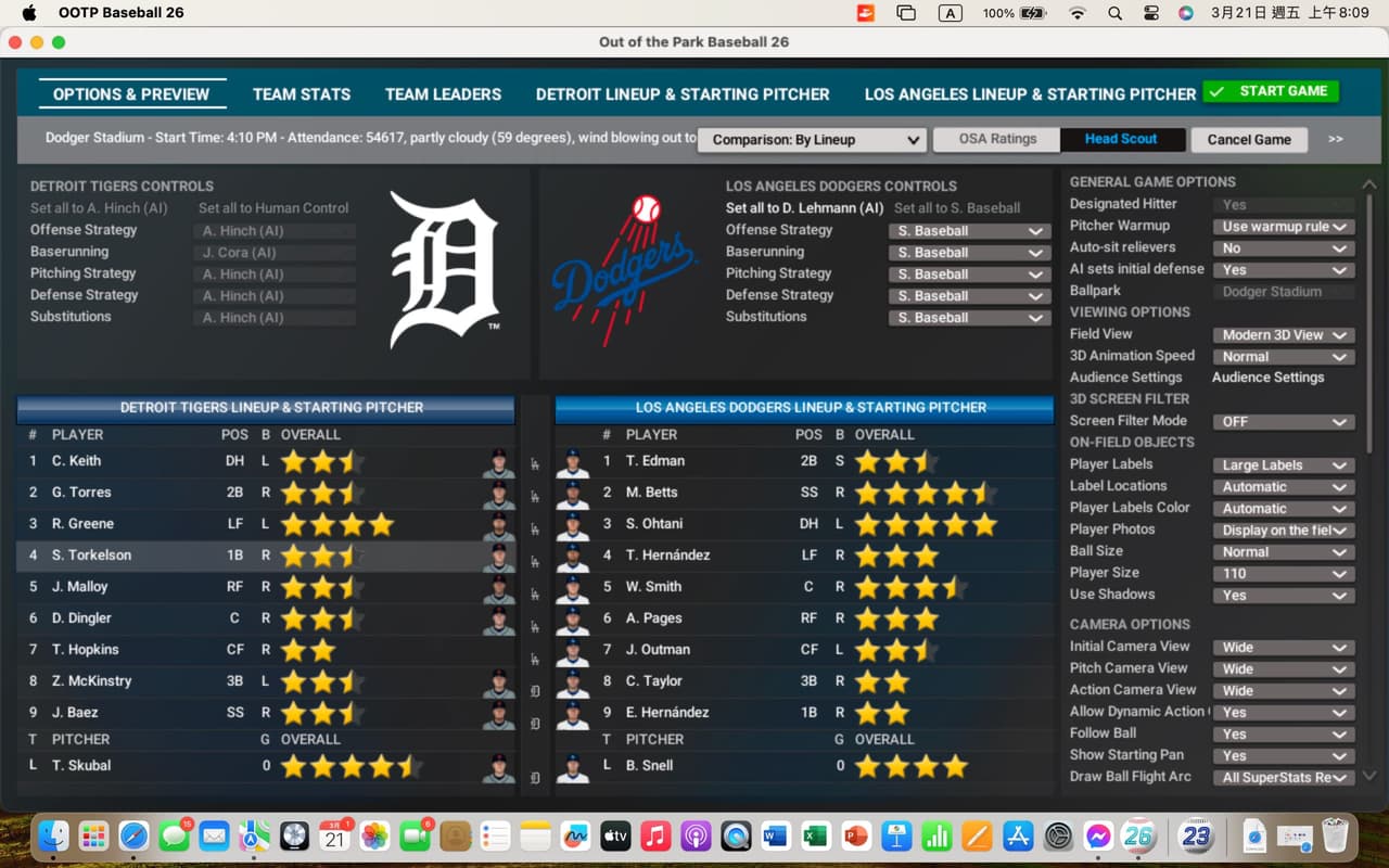 OOTP 26 - EP.3 / 本土開幕戰 你逆轉我的逆轉（VS. 底特律老虎） - 笑一笑投入你懷裡然後撒嬌 (@crybaby_9035) | Dcard