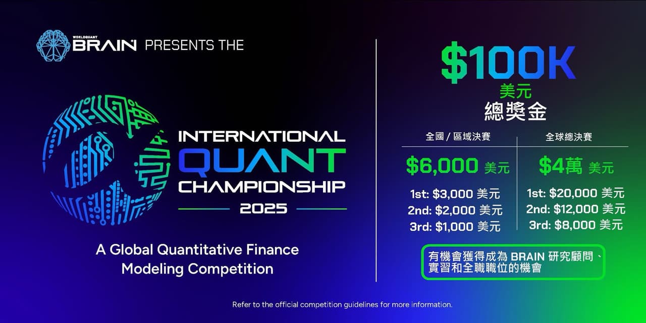 WorldQuant BRAIN 2025 International Quant Championship倒數報名中 - 科技業板 | Dcard