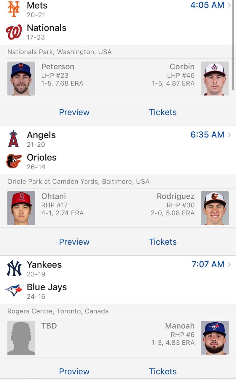 #討論 MLB 5/16 (二）先發投手公告 - MLB板 | Dcard