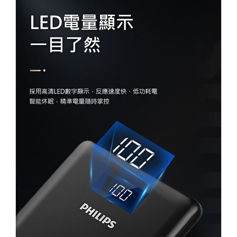 飛利浦｜LED 顯示行動電源 10000mAh(DLP6719C) - 3C板 | Dcard